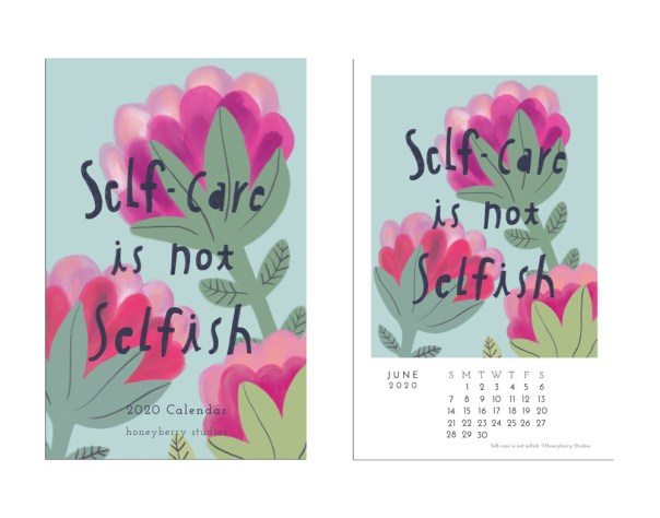 2020 Self-care calendar sneak preview! | Honeyberry Diary